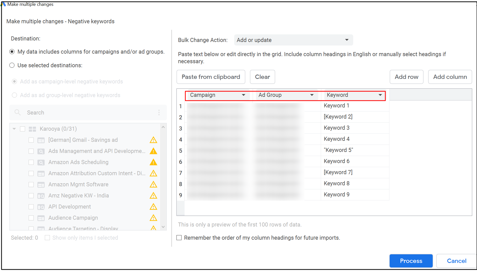 Upload Negative Keywords In Bulk With Google Ads Editor Karooya Upload Negative Keywords In Bulk With Google Ads Editor Karooya